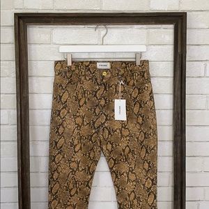 Frame Denim | Jeans | Frame Le High Skinny Crop Jean Coated Python Nwt ...